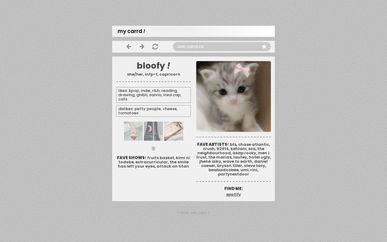 my carrd:3